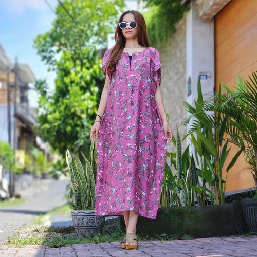 Jual DASTER WANITA PANJANG RAYON BALI/LONGDRESS LENGAN PENDEK SIZE XL ...