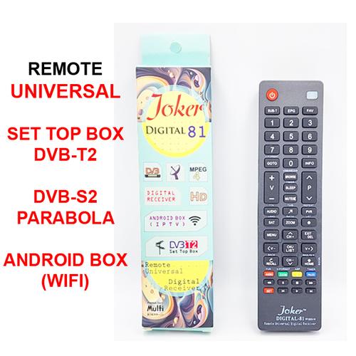 Jual Remote joker digital-81 parabola stb box dvb t2 android box ...
