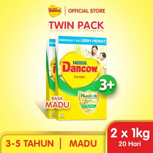 Jual Nestle Dancow 3+ Madu 1kg x 2 Box Susu Pertumbuhan Anak (Twin Pack ...