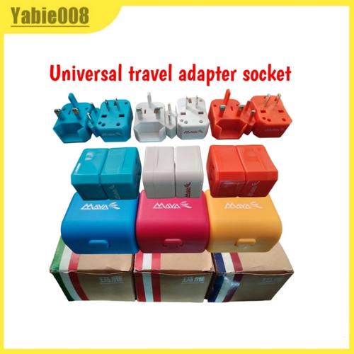 Jual stecker universal colokan listrik universal 3 colokan travel ...