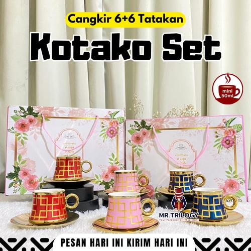 Jual Hampers Cangkir Teh Set Tatakan Keramik KOTAKO Souvenir EID Hari Raya - Dots6 Ijo EID - Kab ...