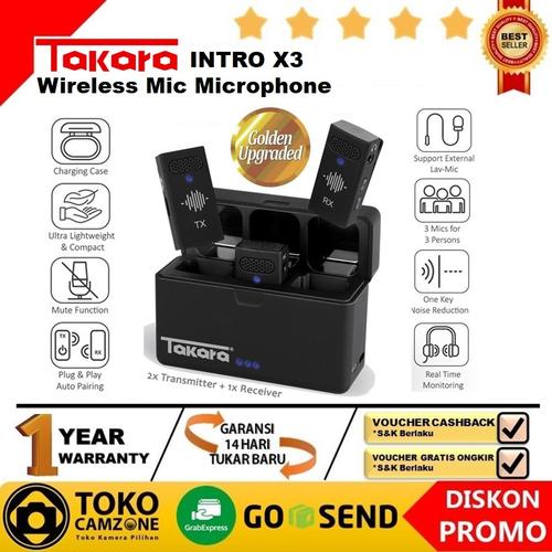 Jual Mic wireless Takara intro x3 with Charging Case - Jakarta Selatan ...