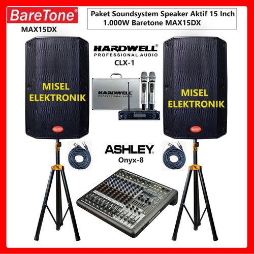 Jual Paket Sound System Outdoor Indoor Speaker 15 Inch Baretone MAX15DX ...