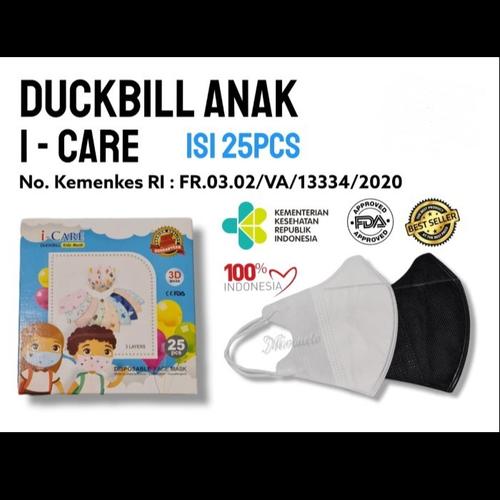 Jual MASKER DUCKBILL ANAK ICARE 3PLY ASLI ORIGINAL ADA EMBOS 1 BOX ISI 25pc - Jakarta Barat ...