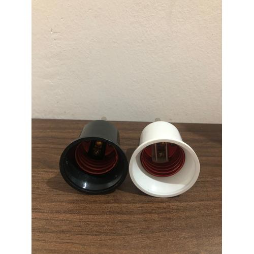 Jual Fitting Lampu Colok / Colokan Fitting E27 Warna Hitam / Putih ...