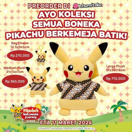 Jual Pokemon Official Merchandise Indonesian Exclusive Pikachu Batik ...