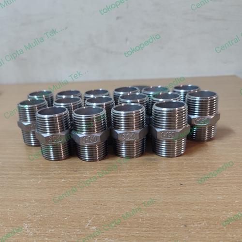Jual Double Nepel 1" inch Stainless Steel Ss304 Class 150 Psi - Jakarta ...