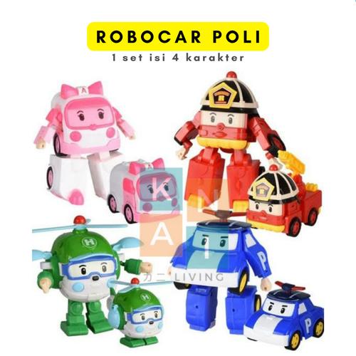 Jual Mainan Robot Robotan Anak Bisa Jadi Mobil dan Robot 1 Set 4 Pcs ...