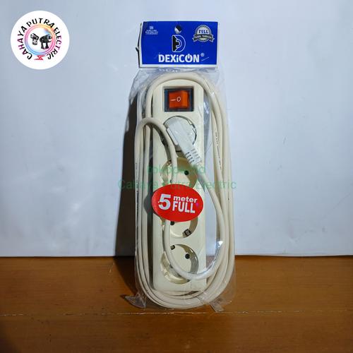Jual Kabel roll / kabel extension 4 lubang 5 meter DEXICON - Kab ...