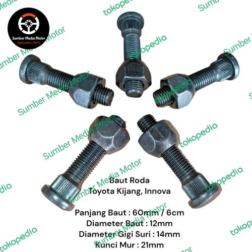 Jual Baut Roda Hub Bolt Assy Toyota Innova, Kijang - 6cm - Kota ...