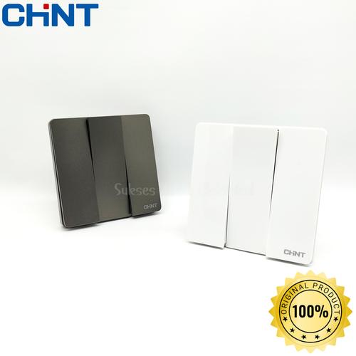 Jual Saklar Triple 3 Gang Chint New 2M - 3 Gang 1 Way Switch - Putih ...