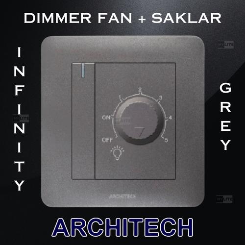 Jual Saklar dengan Dimmer Kipas Control Fan Architech Infinity Grey A63 ...