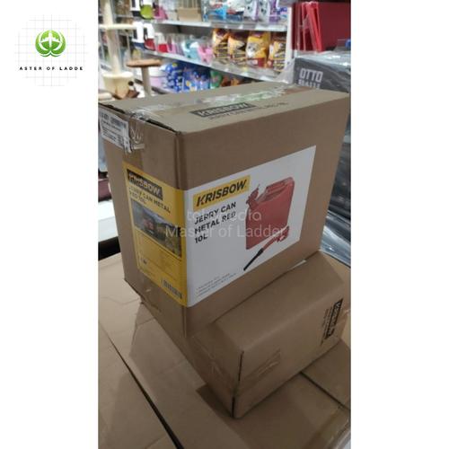 Jual jerigen besi krisbow / steel jerrycan / oil tank kapasitas 10 ltr ...