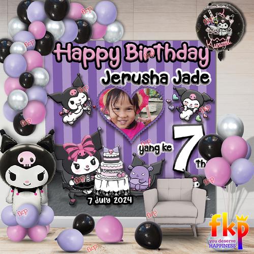 Jual FKP Set Spanduk Dekorasi Balon Kuromi / Ulang tahun Anak Sanrio ...