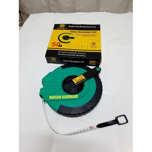 Jual Meteran Rol Fiber Gulung Bulat 50M / Measuring Tape Tanah 50 Meter ...