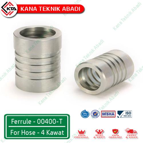 Jual Ferrule 00400T Hose Hydraulic 4 Kawat / Sleeve Model Ulir ...