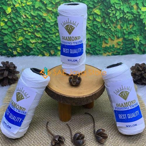 Jual 12 ROLL SAE BENANG NYLON PUTIH CAP DIAMOND BENANG BANGUNAN BENANG ...