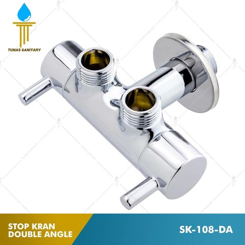 Jual Stop Kran Keran T Double Outlet Kuningan / Wastafel Kloset SK-108 ...