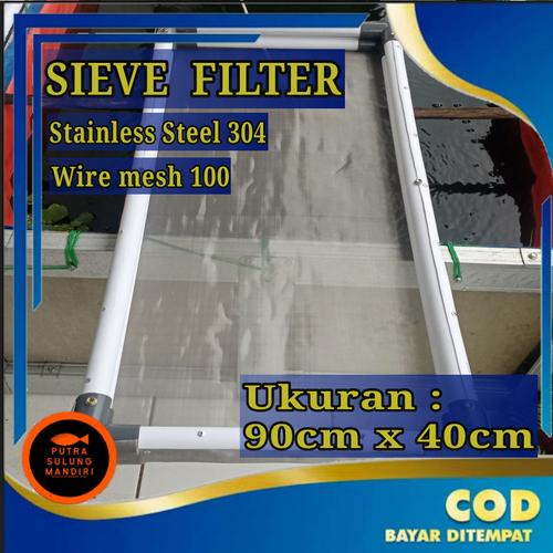 Jual Sieve filter kolam jaring mesh 100 penyaring amonia ukuran 90cm x 40cm - 90cm x 40cm - Kab ...