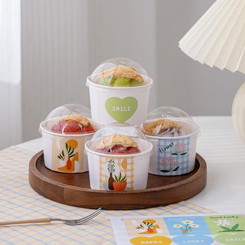 Promo Cup Bulat Putih Cup Roti Kue Bisa Masuk Oven Cup + Tutup 10 PCS ...