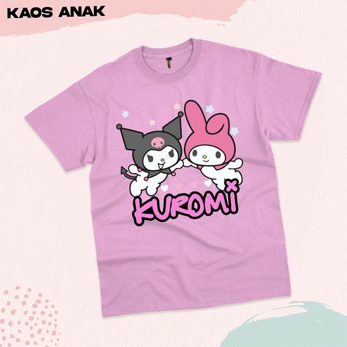 Promo Kaos Anak Perempuan Gambar Kuromi Melody Fly Usia 1 2 3 4 5 6 7 8 ...