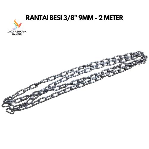 Jual 2 METER Rantai Besi Galvanis 9mm Rantai Kapal Gembok Pagar 3/8 ...