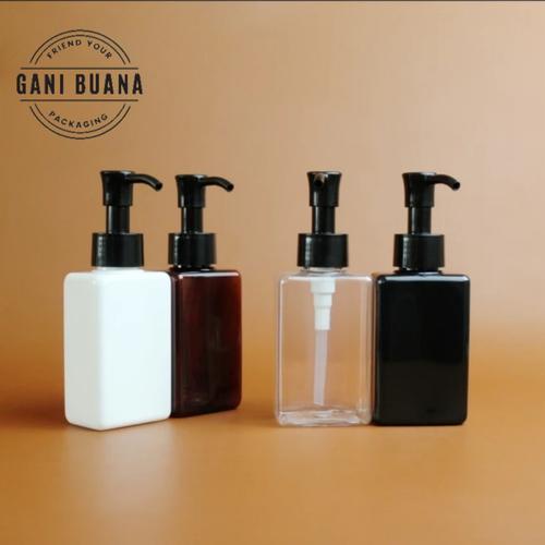 Jual BOTOL PUMP 100ML KOTAK TUTUP PUMP CLIP OIL HITAM/BOTOL PUMP 100ML PET - Botol bening - Kota ...