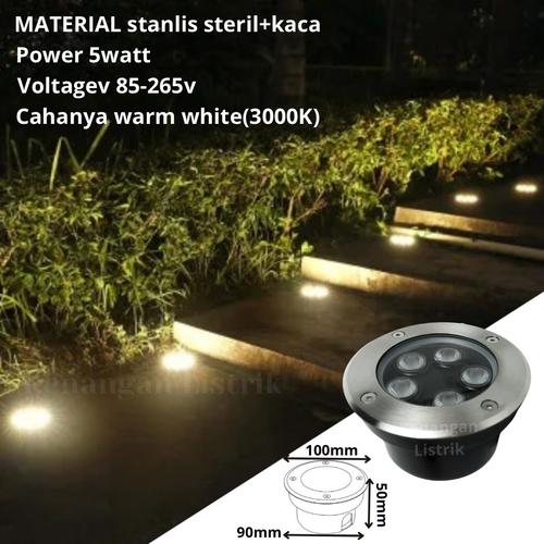 Jual Lampu lantai/ Lampu dinding/ Lampu tanam LED 5W underground light ...