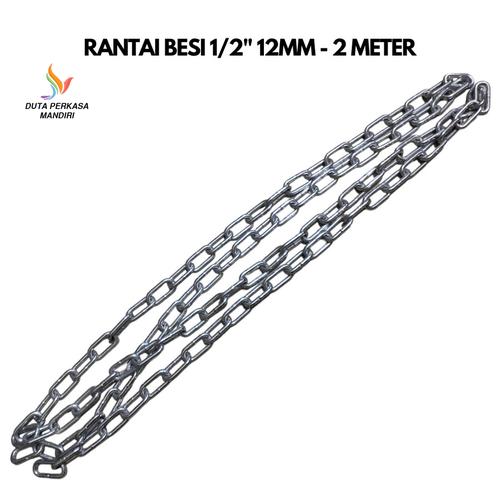 Jual 2 METER Rantai Besi Galvanis 12mm Rantai Kapal Gembok Pagar 1/2 ...