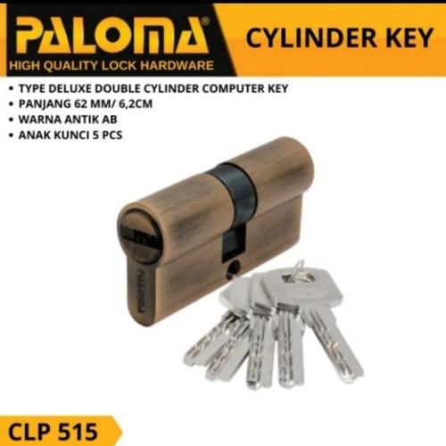 Jual CYLINDER SILINDER KUNCI PINTU KOMPUTER KEY 62MM KK AB PALOMA CLP ...