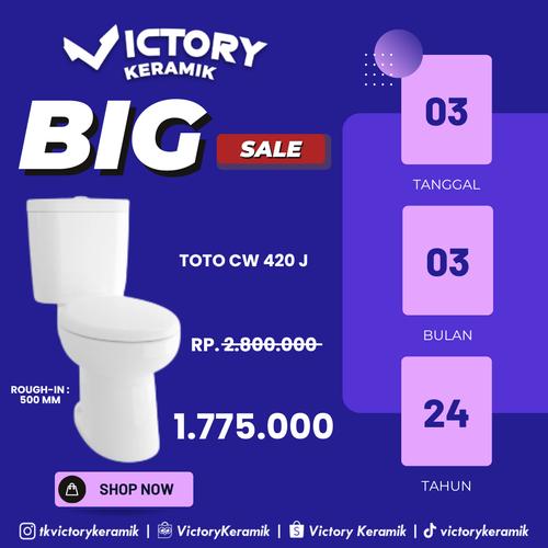 Jual KLOSET CW 420 J TOTO / KLOSET DUDUK TOTO CW 420 J - Kab. Bandung ...