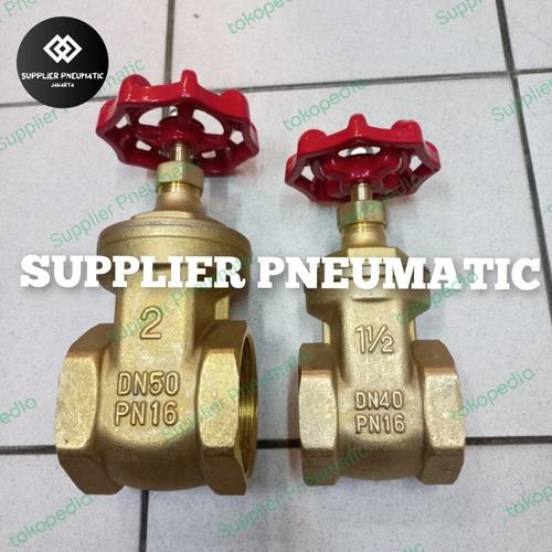 Jual GATE VALVE KUNINGAN DOUBLE LIN DRAT 2" INCH DN50 PN16 - Jakarta ...