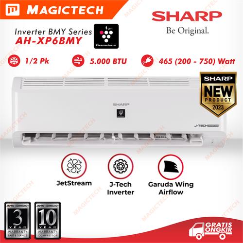 Jual AC SHARP Plasmacluster 1/2 PK (0,5 PK) AH-XP6BMY J-Tech Inverter ...
