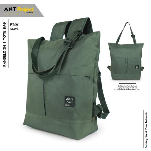 Promo ANT Project - Tas Backpack CASUAL 2 in 1 Tote Bag ENVY Olive - Kota Bandung - Ant Project ...