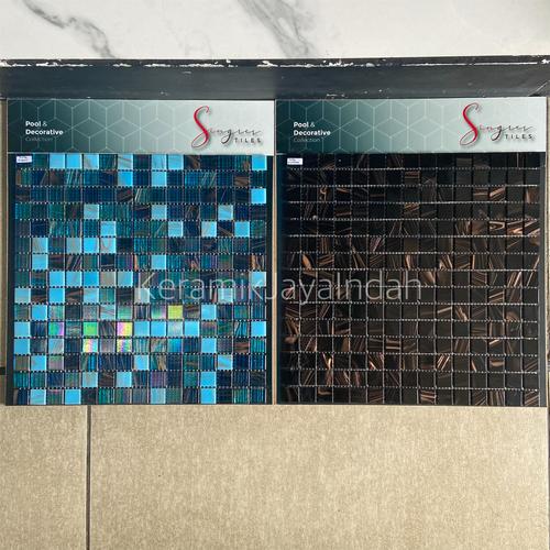 Jual SINGRESS SINGRES KERAMIK MOZAIK MOZAIC MOSAIK MOSAIC HITAM BIRU ...