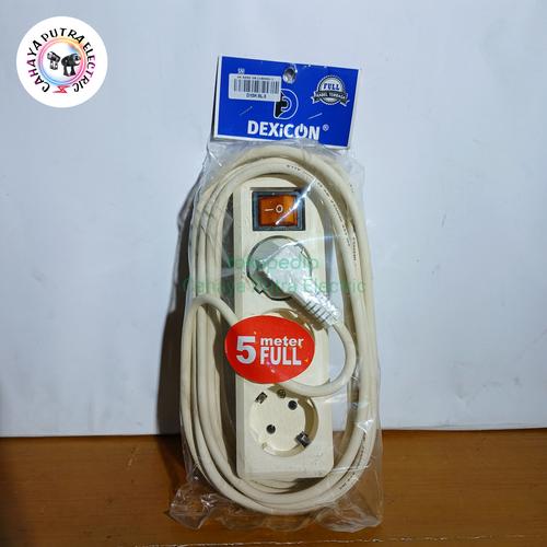 Jual Kabel roll / kabel extension 3 lubang 5 meter DEXICON - Kab ...