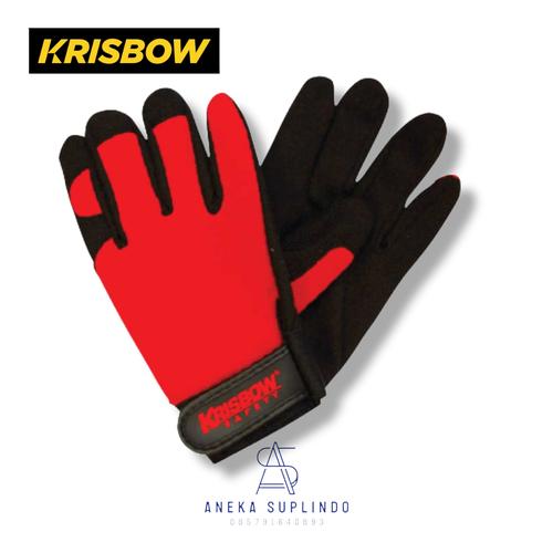 Jual WORK GLOVE (L) BLACK RED LEATHER SRSG201 KRISBOW KW1000240 ...