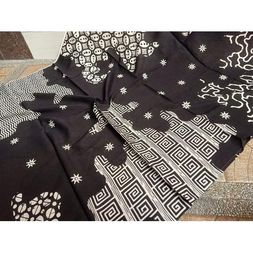Jual Kain Batik SOLO (Bahan Paris) motif modern gunungan - HITAM - Kota ...