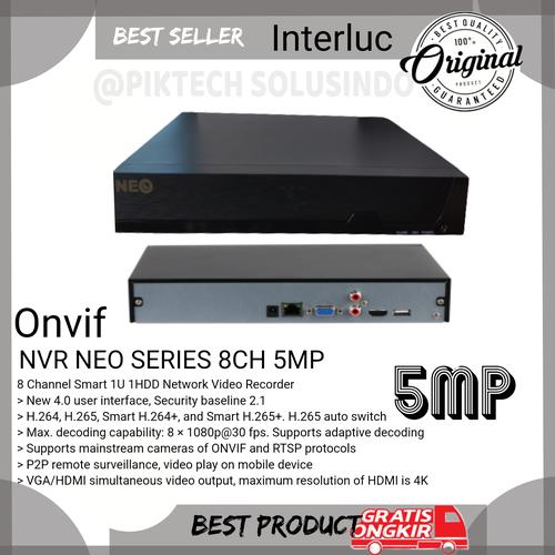 Promo NVR 8 CHANEL NEO BY INTERLUC NVR FOR IP CAMERA UP TO 5MP BEST ...