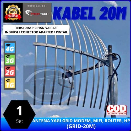 Jual ANTENA YAGI GRID MODEM, MIFI, ROUTER, HP - FAHM TECH (GRID-20M ...
