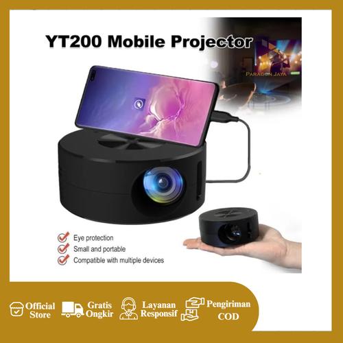 Promo Mini Projector YT200 HD LED Proyektor Mobile Projector 1080P ...