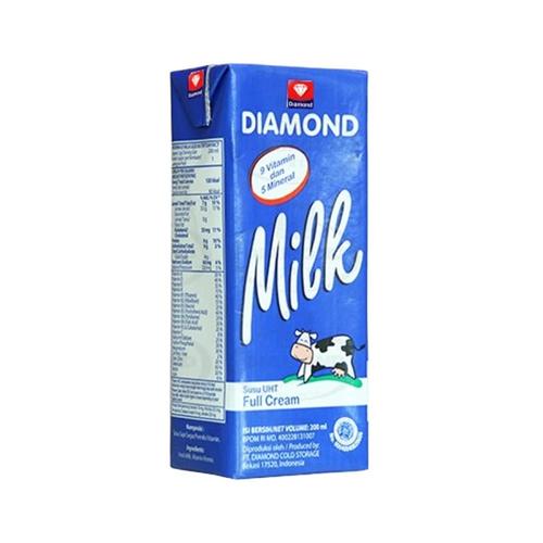 Jual Diamond Milk UHT Full Cream 1 Liter Free packing dus & Bubble ...