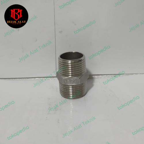 Jual DOUBLE NEPEL 1/8 INCH / DRAT LUAR SS304 - Jakarta Barat - JEJAK TEKNIK VALVE | Tokopedia