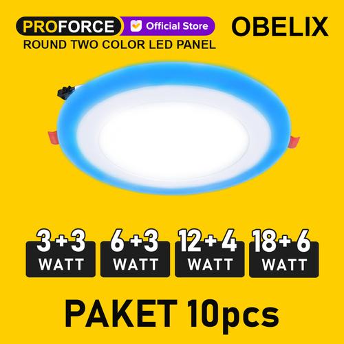 Jual Lampu Panel Downlight Led 2 Warna Bulat Proforce Obelix Two Tone ...