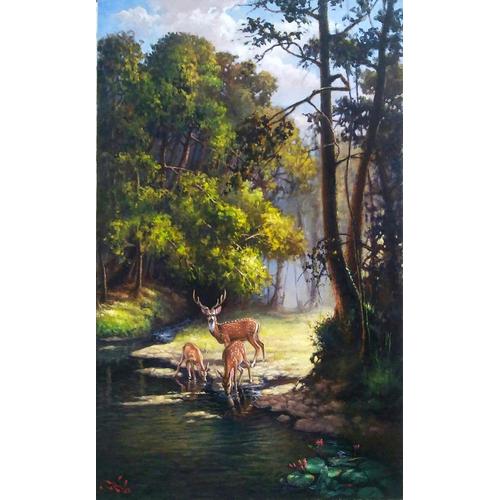 Jual Lukisan Pemandangan Alam dan Rusa - Jakarta Selatan - Ong Art ...