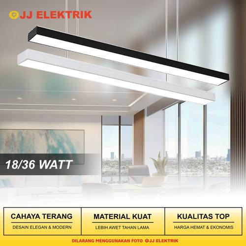 Jual Lampu Gantung Line Modern LED Office Kantor Cafe Pendant Lighting ...