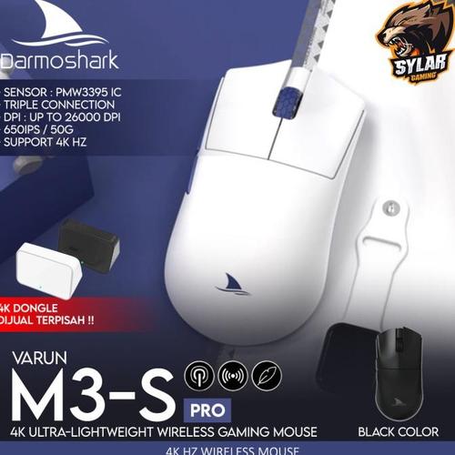 Jual Darmoshark Varun M3S Pro 4K Ultra-Lightweight Wireless Gaming Mouse - Putih - Jakarta Utara ...