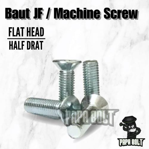 Jual Baut JF Flat Head Verseng Kepala Obeng(+) M4 x 40 - 100mm - JF 4x40mm - Kota Surabaya ...