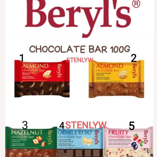 Jual Beryl's Milk Chocolate Bar 100Gr | Coklat Beryls 100Gr - 3 ...