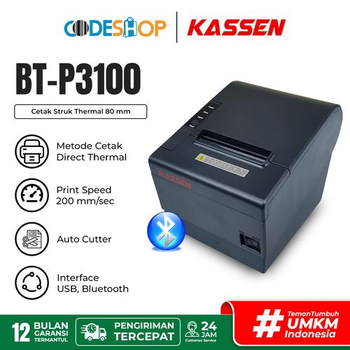 Promo PRINTER KASIR THERMAL 80MM BTP3100 USB SETARA THERMAL EPSON TM ...